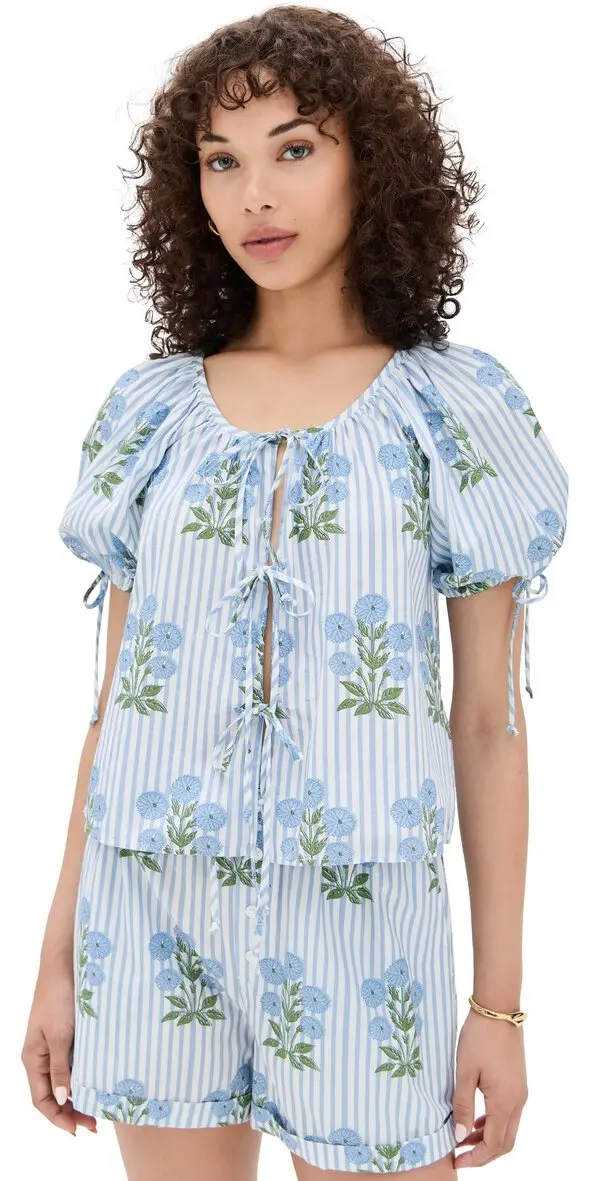 Saylor Rheese Block Print Top