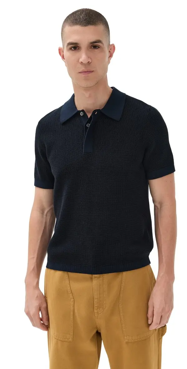 AWET Girma Knit Polo - Black