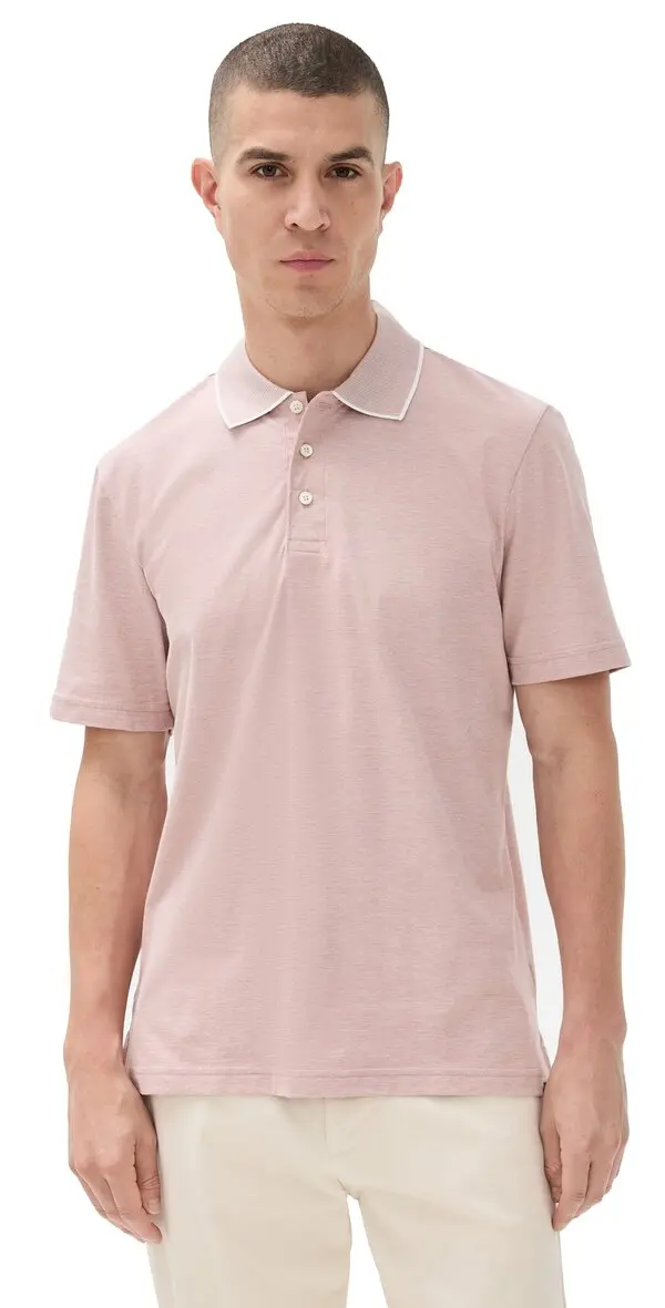 Faherty Brand Short Sleeve Movement Pique Polo - Sedona Melange