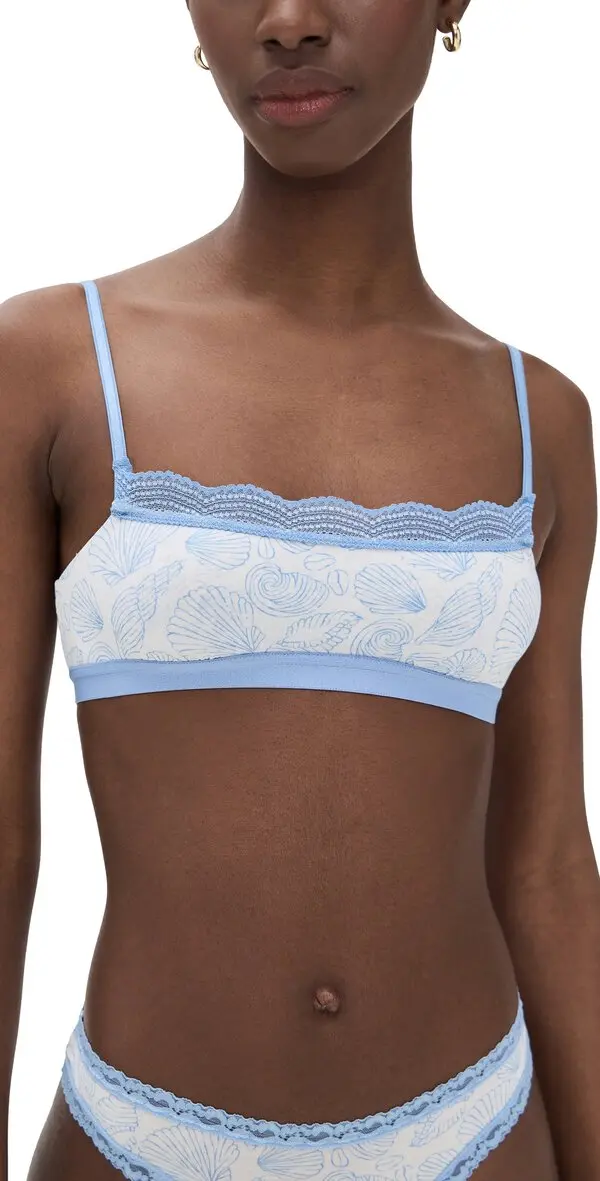STRIPE & STARE X Marea The Lace Square Bralette - Marea Seashell
