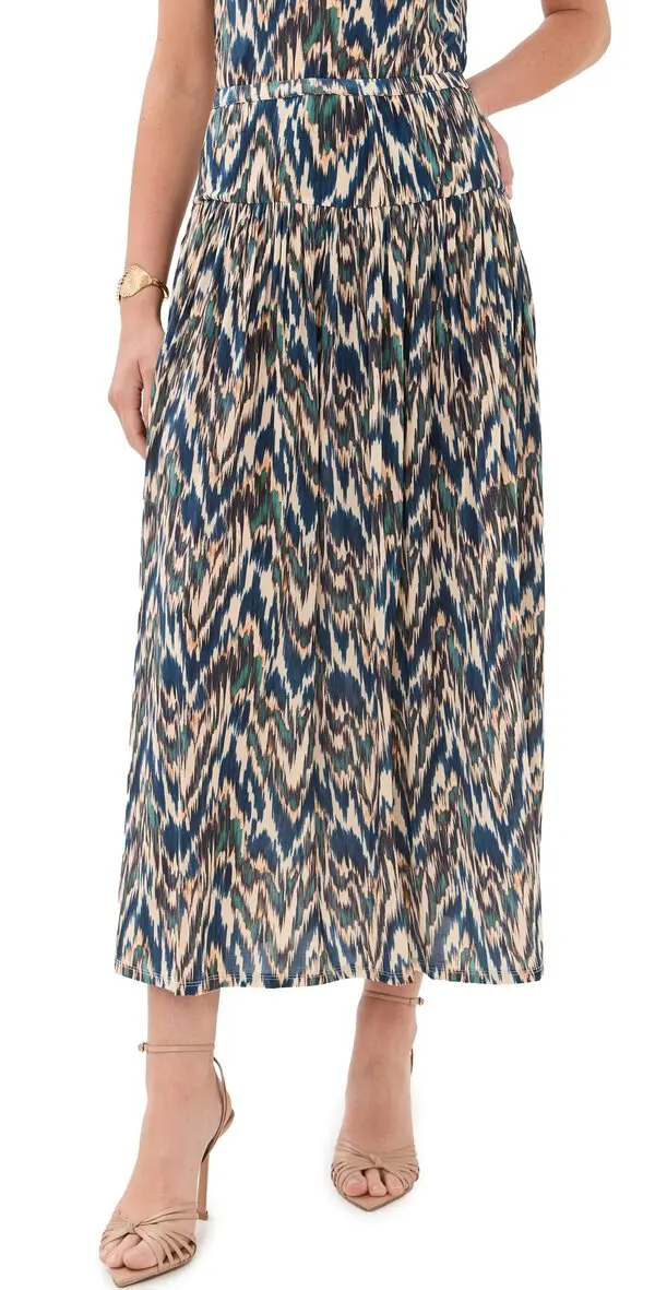 Ulla Johnson Printed Midi Skirt - Riverslate