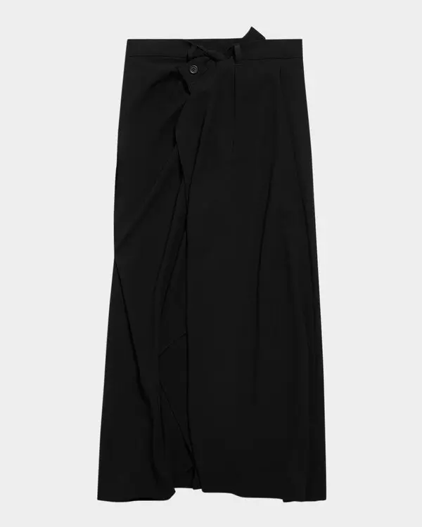 Balenciaga Tailored Draped Skirt - 1000 Black