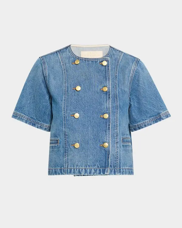 Ulla Johnson The Serge Short-sleeve Jacket - Danube