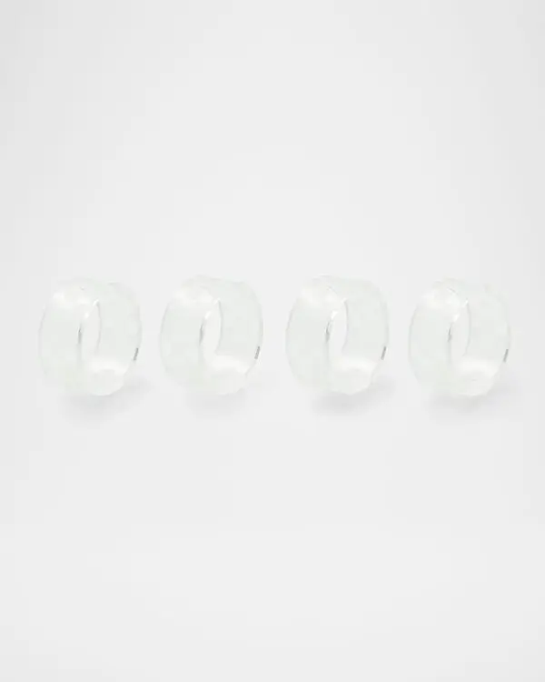 MACKENZIE-CHILDS Clear Check Napkin Ring Set Of 4 - One-color