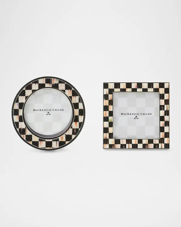 MACKENZIE-CHILDS Courtly Check Silver-plated Picture Frames, Set Of 2