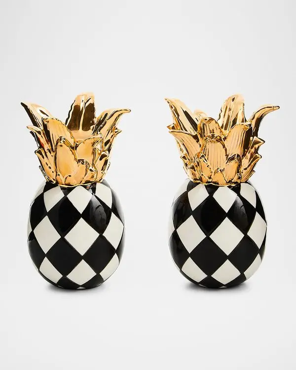 MACKENZIE-CHILDS Pineapple Salt And Pepper Shaker Set