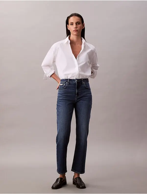 Calvin Klein Boxy Cropped Button-down Shirt
