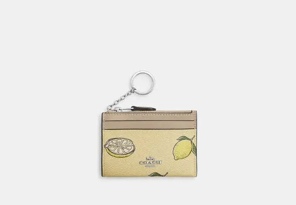 COACH® Mini Skinny Id Case With Lemon Print