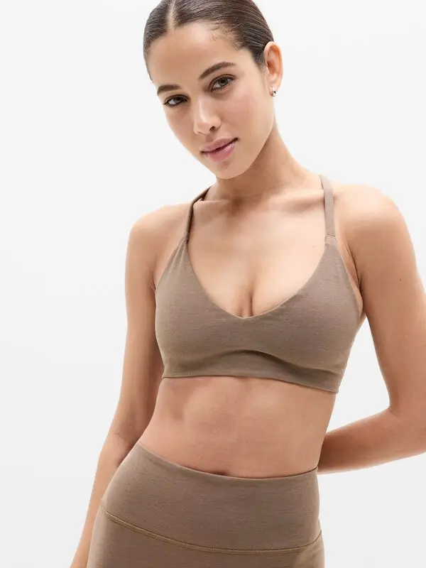 Athleta Intuition Cotton Sports Bra A-c - Clay