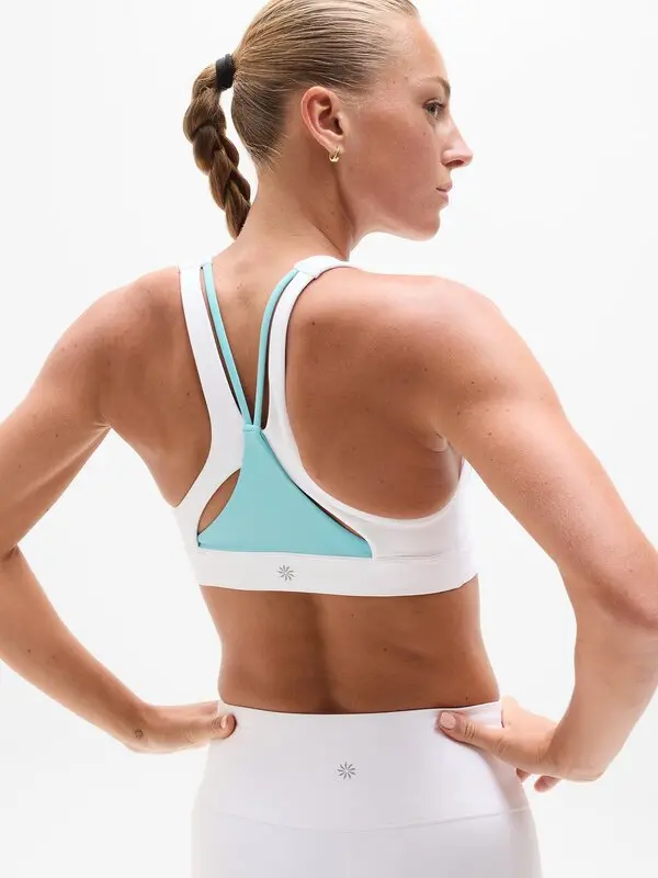 Athleta Flex Spacer Tipped Sports Bra A-c