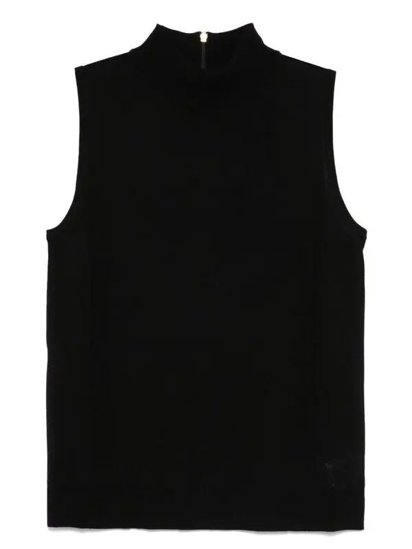 Michael Kors Sleeveless High-neck Merino Wool Top