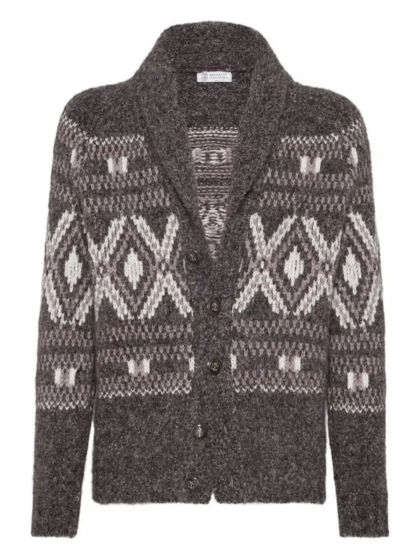 Brunello Cucinelli Wool V-neck Cardigan - Red