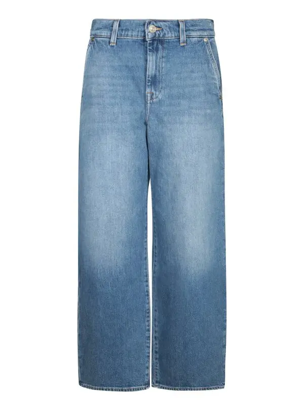 7 For All Mankind Wide-leg Jeans - Blue
