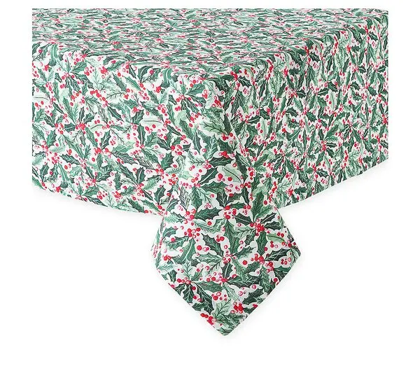 DESIGN IMPORTS Holly Jolly Printed Tablecloth- 60x84