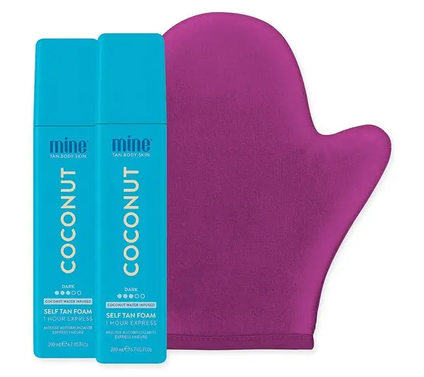 MINETAN Mine Tan Coconut Water Self-tan Foam Duo + Mitt