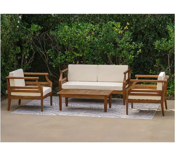LINON Home Teagon Bge Nat 2-seater Sofa