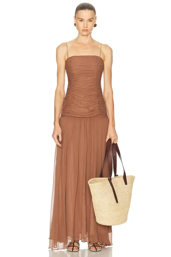 Staud Dalton Dress - Mocha