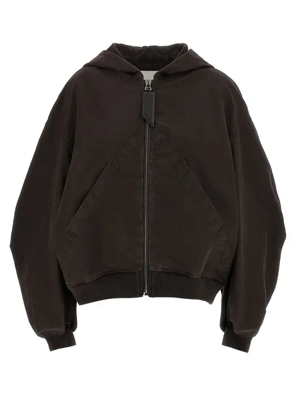 Attico Cotton Bomber Jacket - Brown
