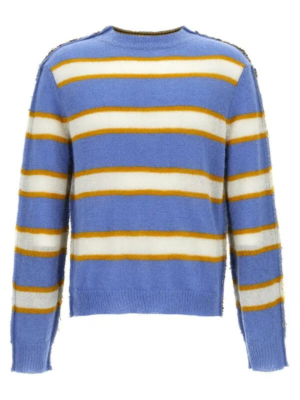 Marni Contrast Back Striped Mohair Sweater - Multicolor