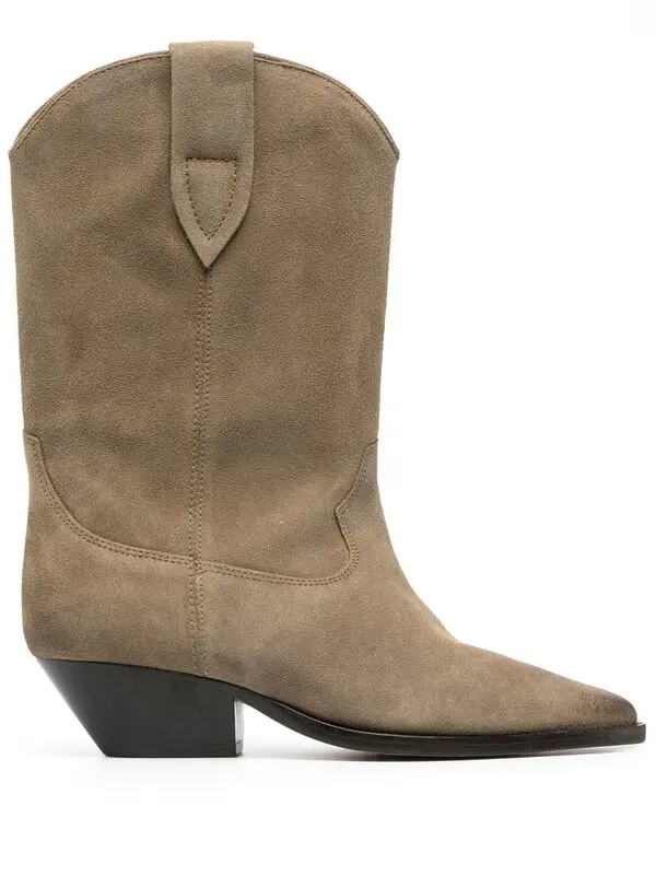Isabel Marant Duerto Leather Boots - Dove Grey