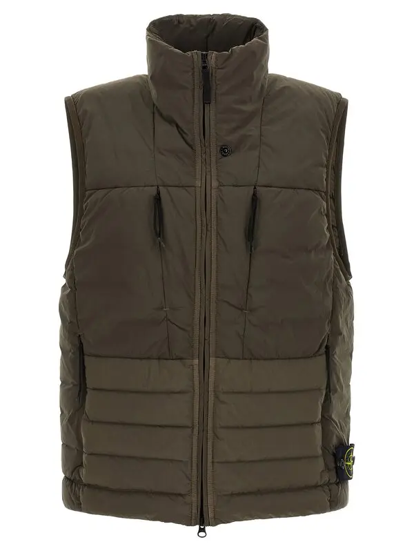 Stone Island Seamless Tunnel Nylon Down-tc' Vest - Green