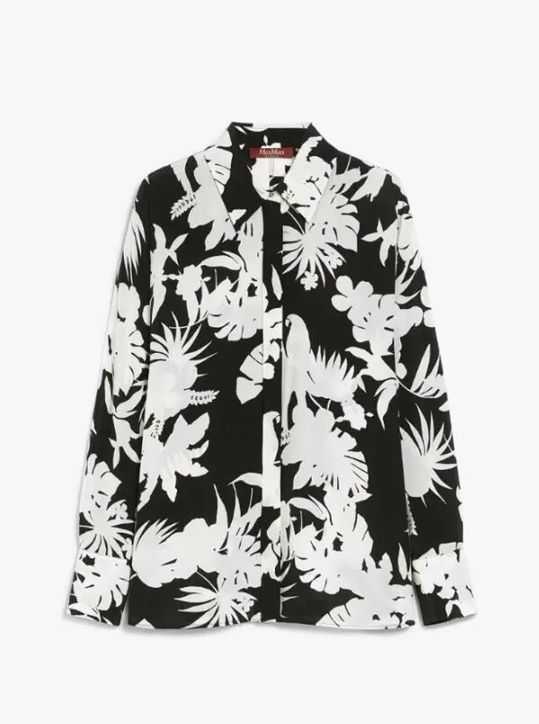 Max Mara Printed Silk Crêpe De Chine Shirt