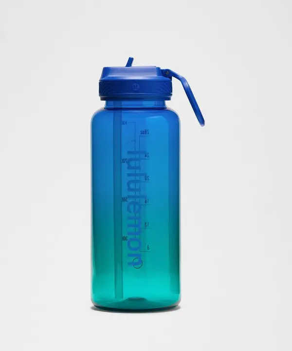 Lululemon Back To Life Clear Bottle 32oz - Poolside/raceway Green