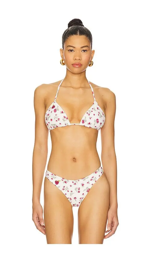 Frankies Bikinis Nick Beaded Bikini Top