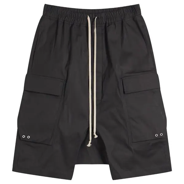 Rick Owens Heavy Cotton Poplin Cargo Pods - Black