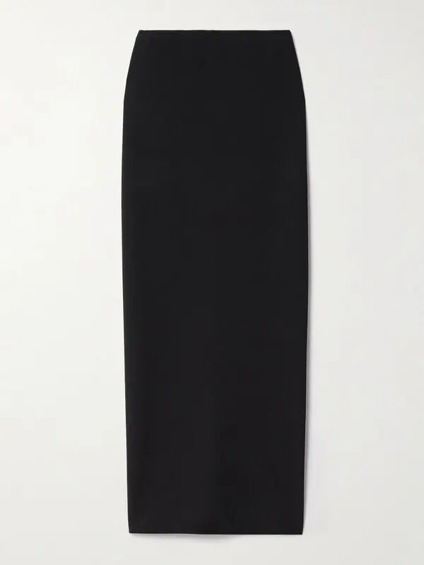 Khaite Lilth Crepe-jersey Maxi Skirt - Black