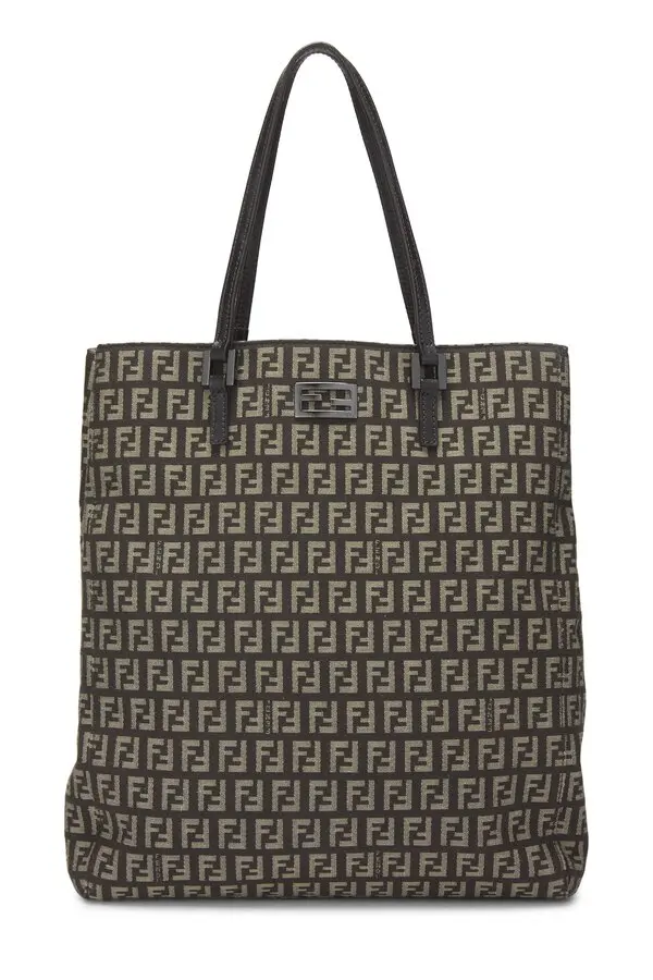 Fendi Zucchino Canvas Vertical Tote