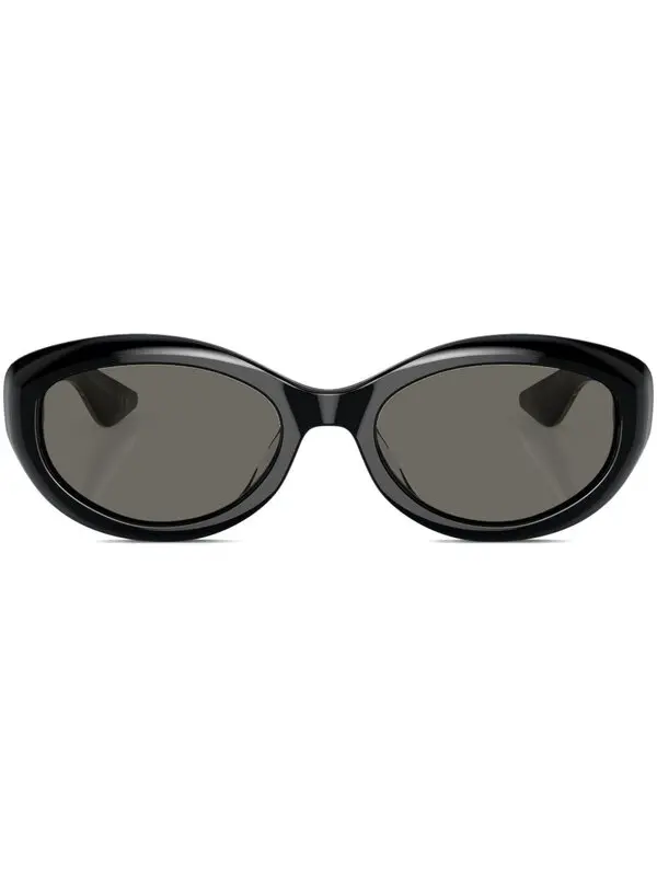 Oliver Spencer X Khaite 1969c Oval-frame Sunglasses - Black
