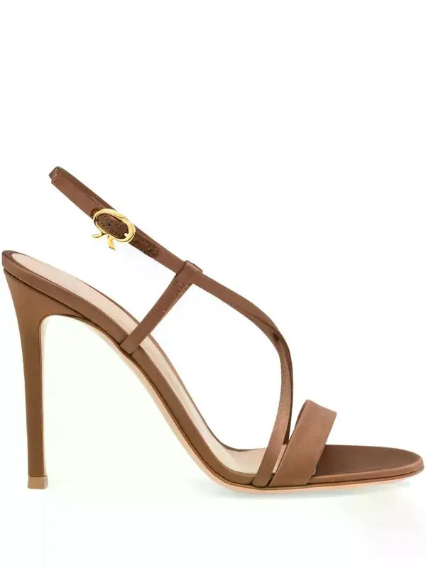 GIANVITO ROSSI Slingback Cross-strap Sandals - Brown