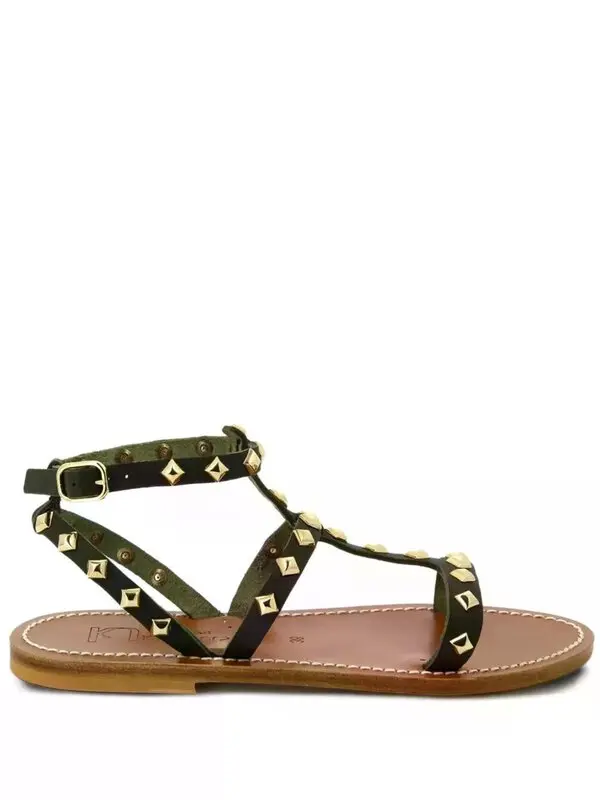 K.JACQUES Arelatepyr Studded Flat Sandals - Green