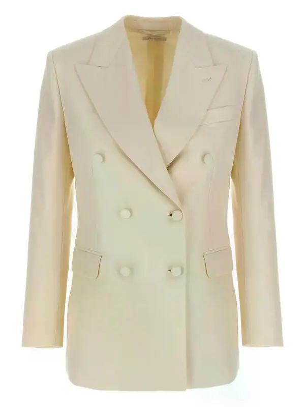 Brioni Flavia Double-breasted Peak-lapel Blazer - Neutrals