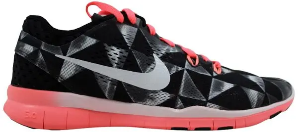 Nike Free 5.0 Tr Fit 5 Print Sneakers - Black/white/lava Glow
