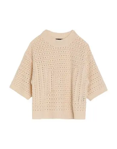 Alpha Studio Sweater In Wool, Viscose, Polyamide, And Cashmere - Beige