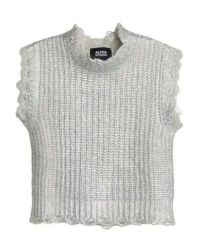 Alpha Studio Sleeveless Metallic Knit Top