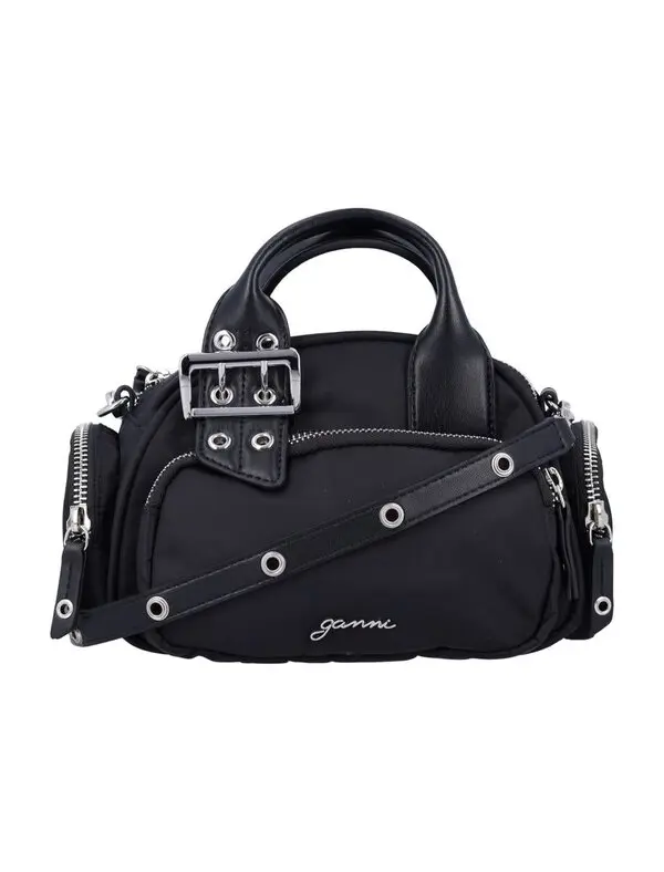 GANNI Mini Polochon Bag - Black