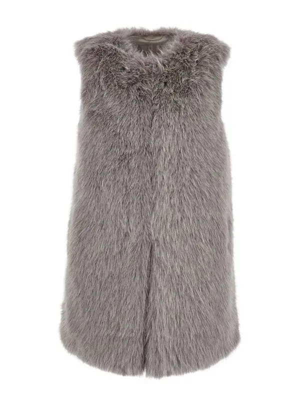 Herno Sleeveless Ecofur Vest - Grey