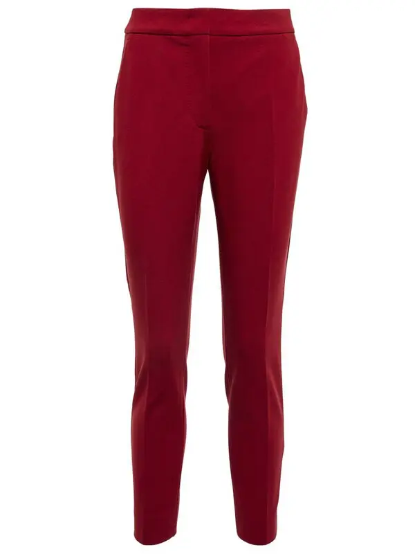 Max Mara Pegno Viscose Jersey Trousers - Red