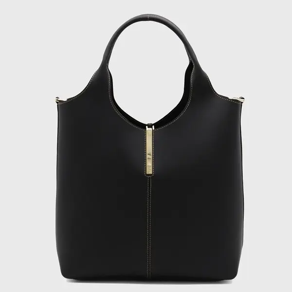 TOD'S Leather Top Handle Bag - Black