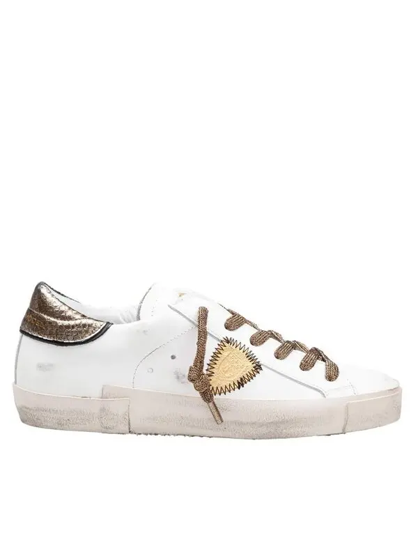 Philippe Model Leather Sneakers - White