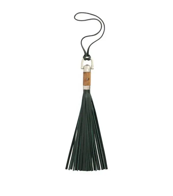 Ralph Lauren Leather Tassel Bag Charm - Green