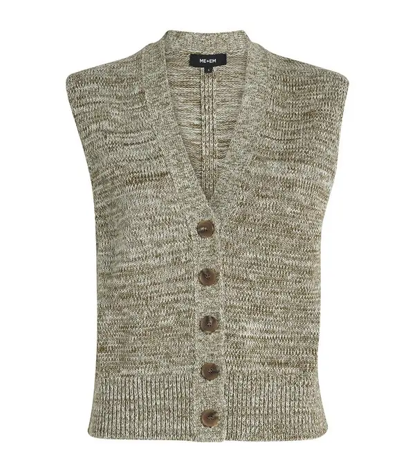 ME+EM Cotton Buttoned Vest