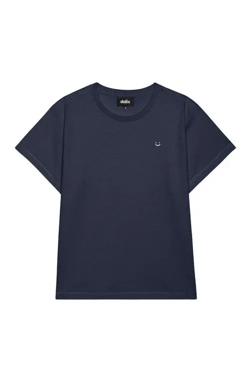 DALIX Lightweight High Waisted Tee - Navy