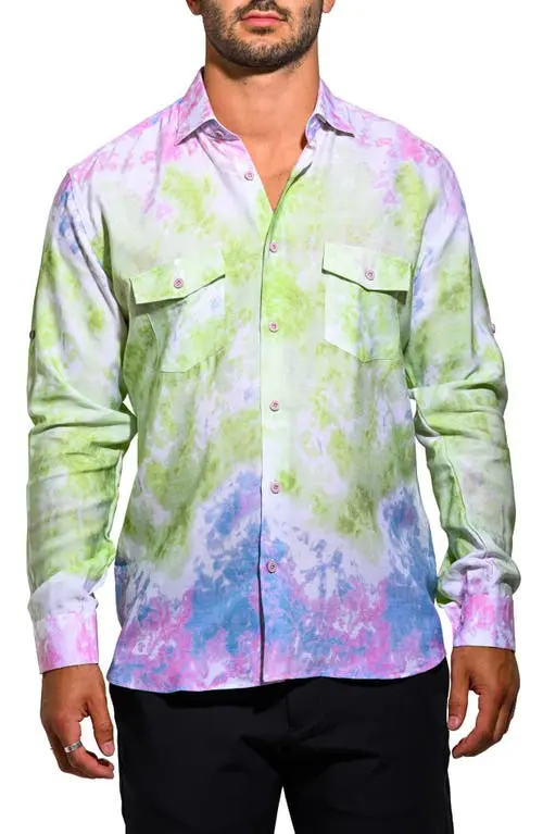 MACEOO Archimedes Resistance Contemporary Fit Button-up Shirt - Multi