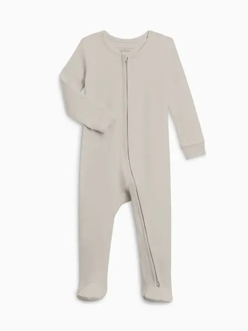 COLORED ORGANICS Organic Peyton Zipper Sleeper - Stone