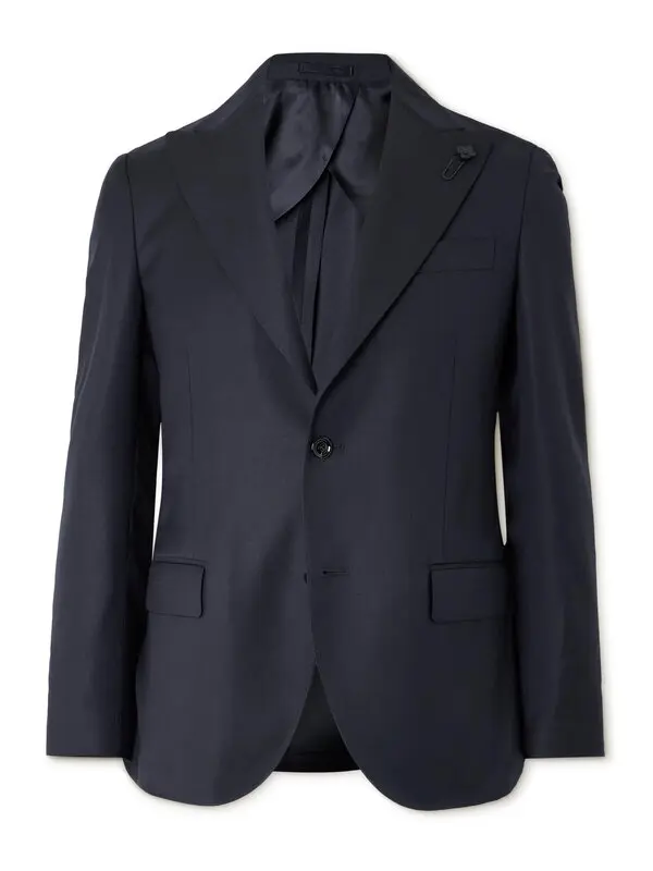 LARDINI Virgin Wool Blazer - Blue