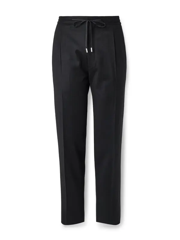 LARDINI Straight-leg Pleated Drawstring Trousers